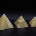 Egyptian Art Decor Set of 3 Pyramids Alabaster Heavy Stone Made in ...