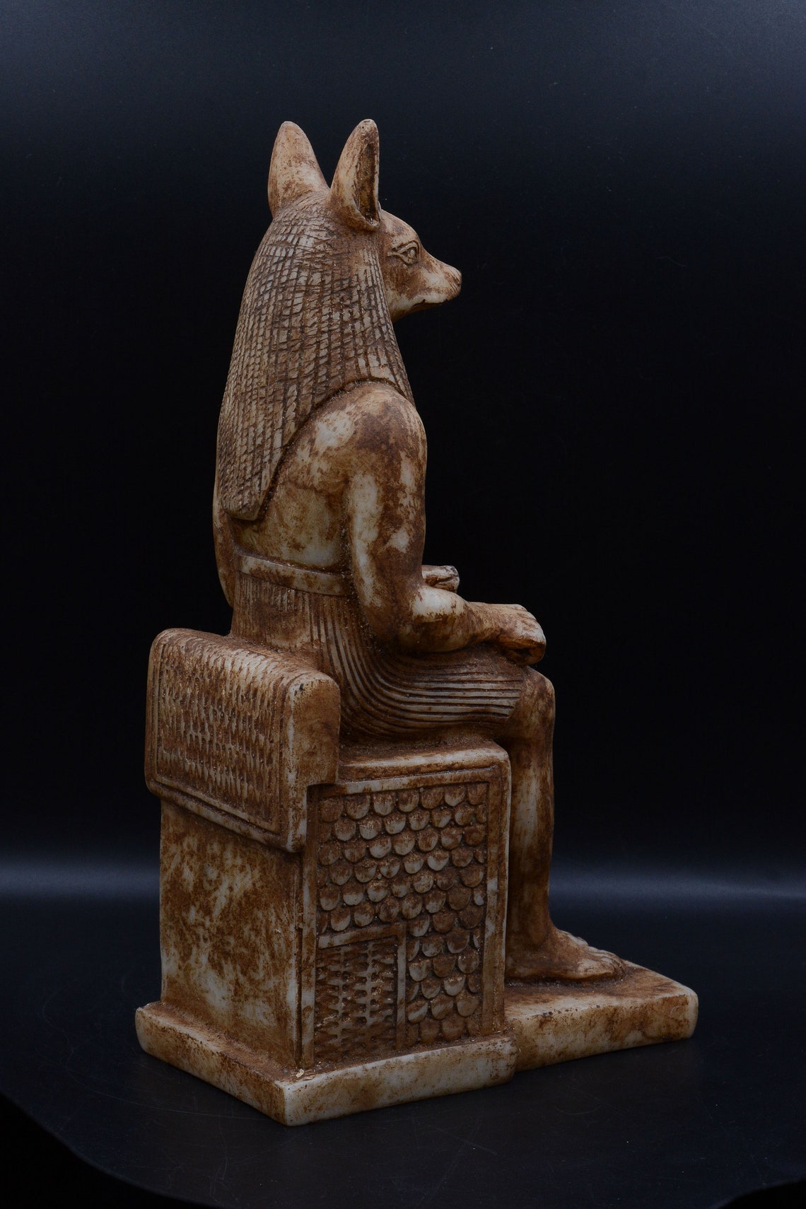 Unique Ancient Egyptian Anubis God Seated on Throne Heavy - Etsy