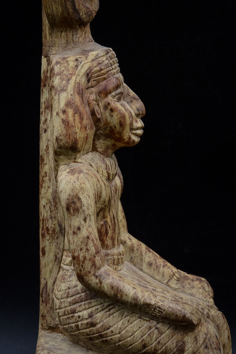 Unique Goddess Isis Vintage Statue Hand Carved Stone Made in | Etsy