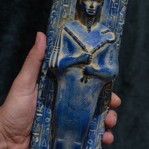 Statue Osiris God of the Deceased Large Relief Heavy Blue Stone ...