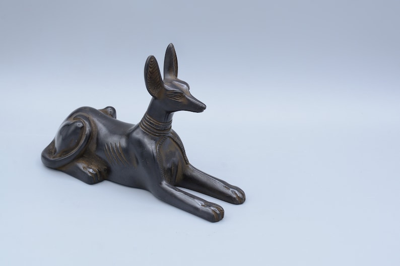 Set of 2 Egyptian Art Statue God Anubis / Bastet Goddess Cat - Etsy