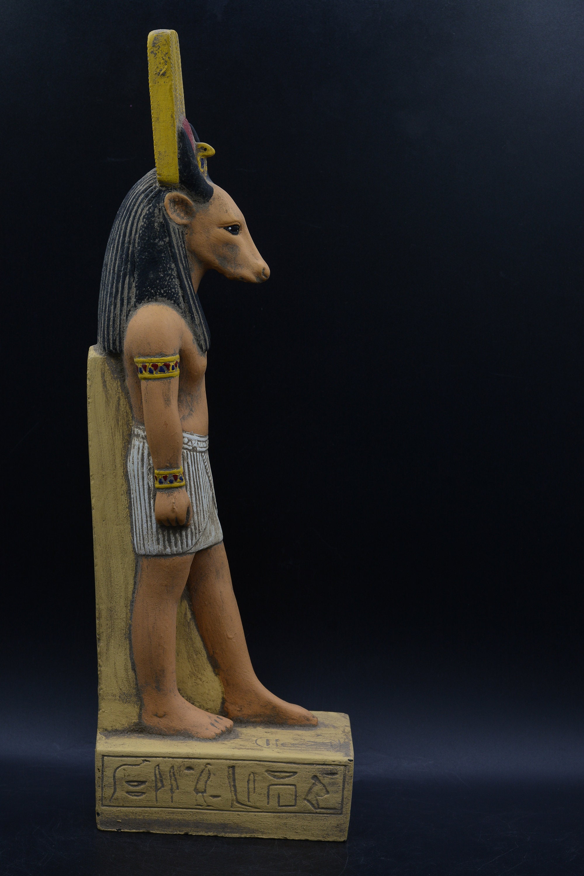 Unique Egyptian Art Heavy Statue of the Warrior God Montu, Lord of ...