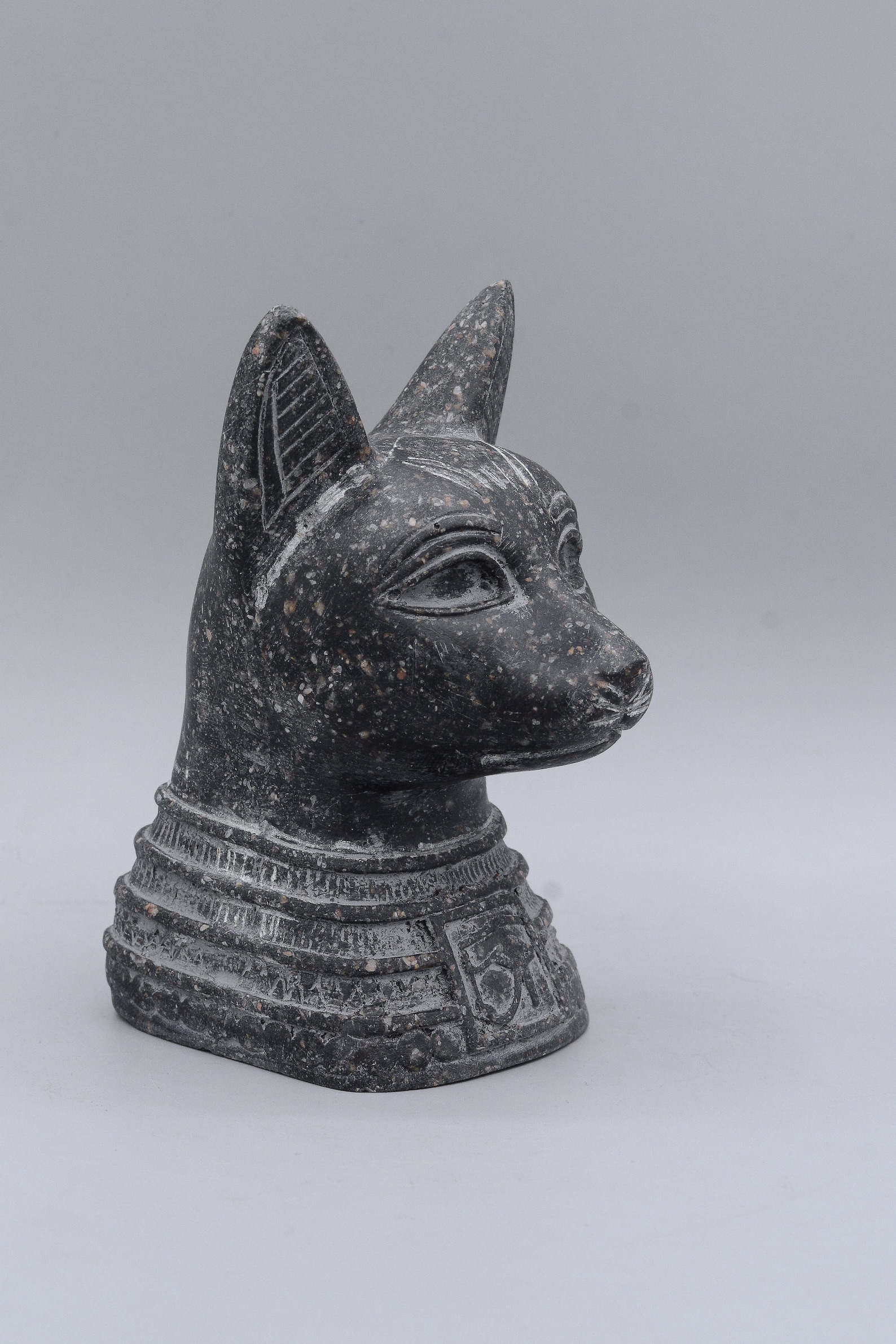 Unique Statuette Goddess Bastet Head 3 Style Granite Marble | Etsy