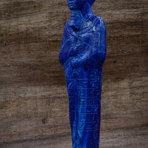 Statue of Egyptian God Ptah Blue Handcrafted Heavy Statue Made in Egypt ...