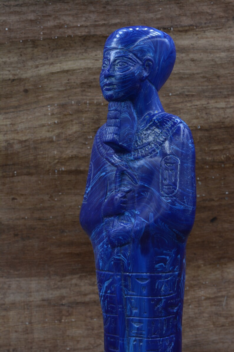 Statue of Egyptian God Ptah Blue Handcrafted Heavy Statue Made - Etsy