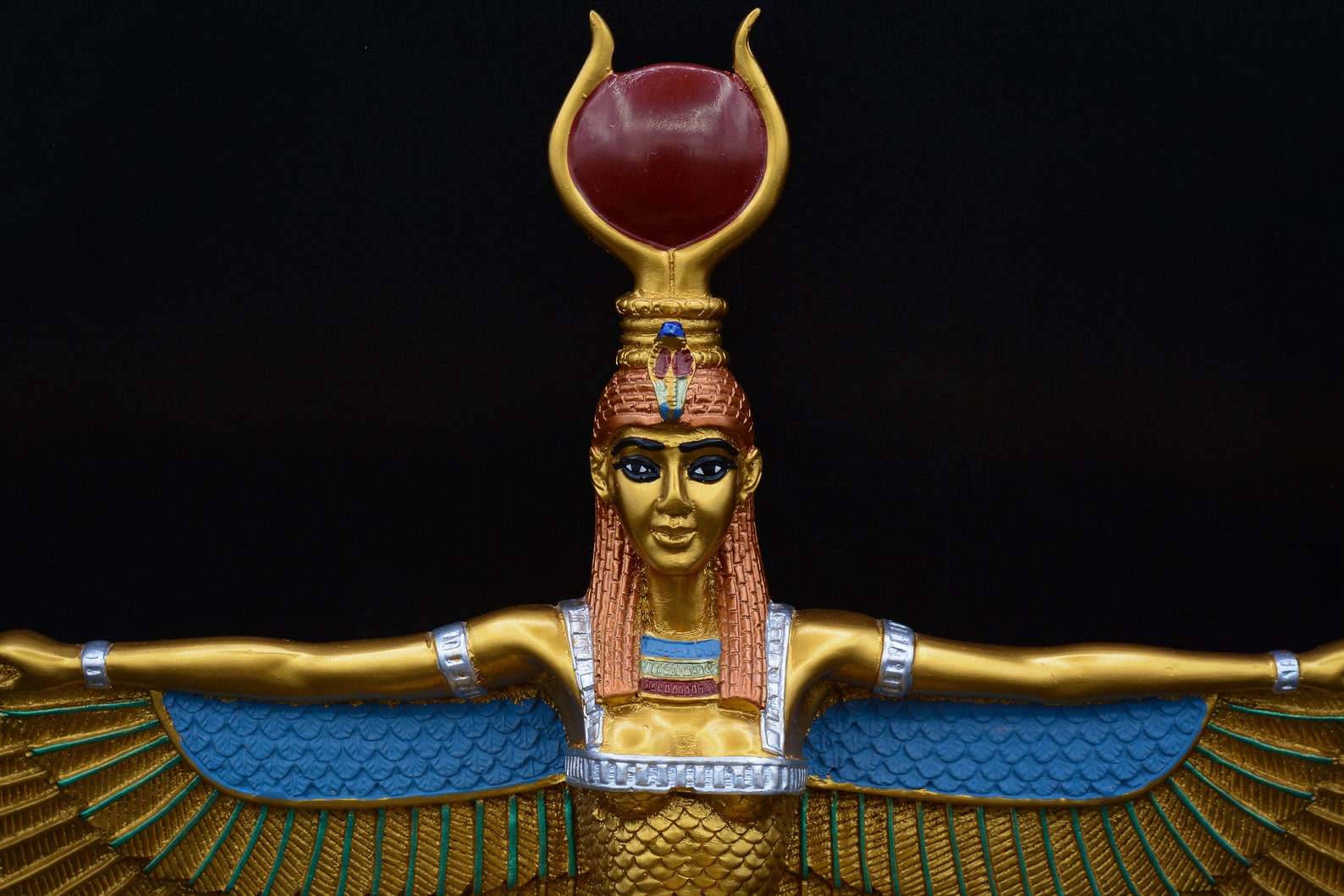 Egyptian Goddess Isis Open Wings Large Statue (2 Style) Made in Egypt ...