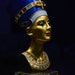 Statue of Egyptian Art Queen Nefertiti Bust Large Hand Painted Gold ...