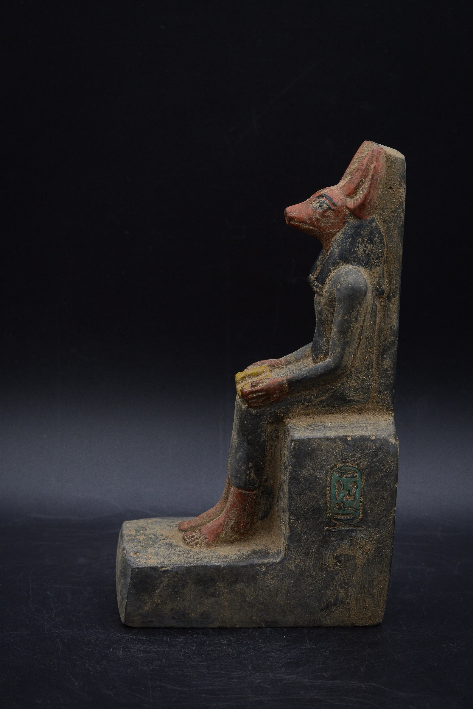 Statue of Egyptian God anubis Seated 2 style stone made in | Etsy