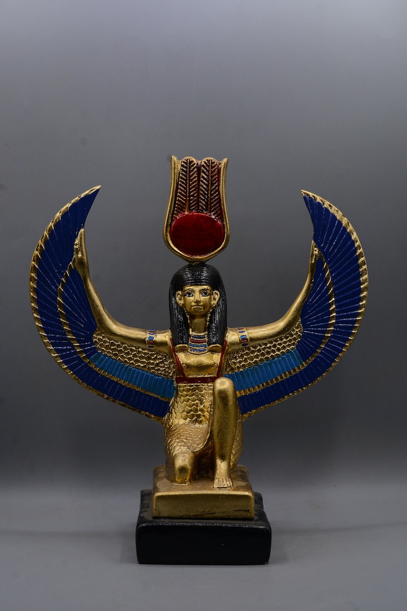 Unique Maat Goddess of Balance and Truth Open Wings Golden - Etsy