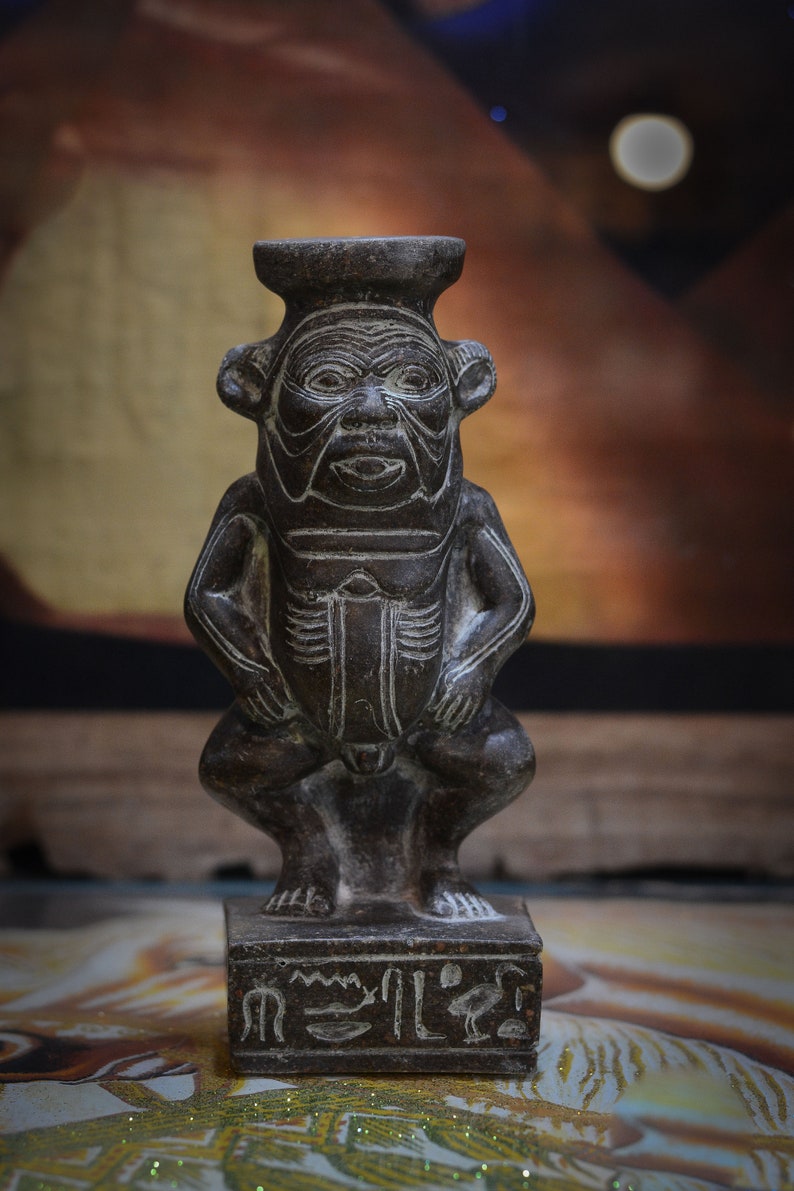 Egyptian Statue Bes God of Entertainment Sculpture Granite - Etsy