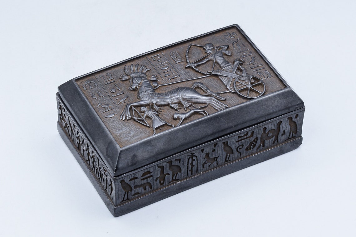 Egyptian Box Decorative Pharaoh Art Stone Made in Egypt - Etsy