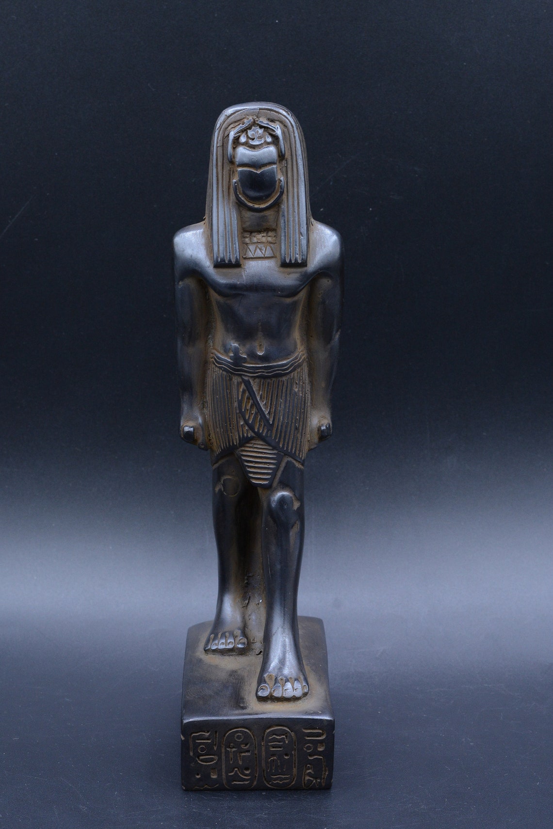 Statue of Egyptian God Khepri Scarab Sun God black 2 size made | Etsy