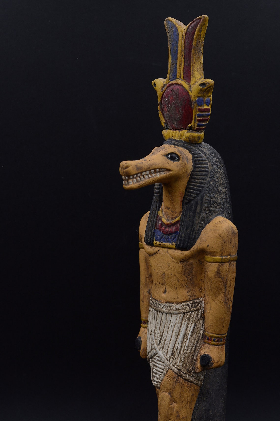 Statue of Ancient Egyptian Art Sobek Crocodile God Of The Nile | Etsy