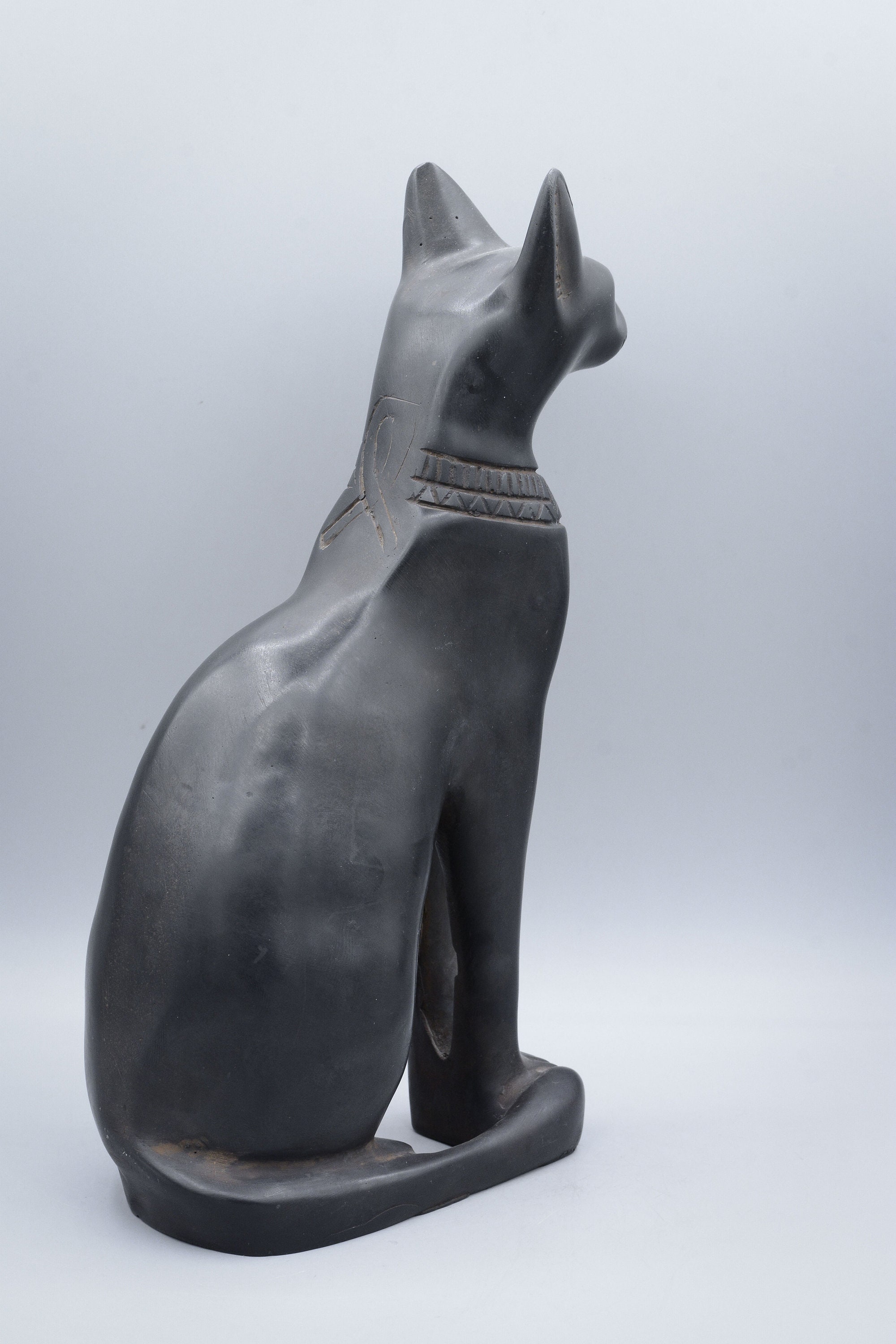 Unique Egyptian goddess Bastet Cat statue 2 size heavy solid | Etsy