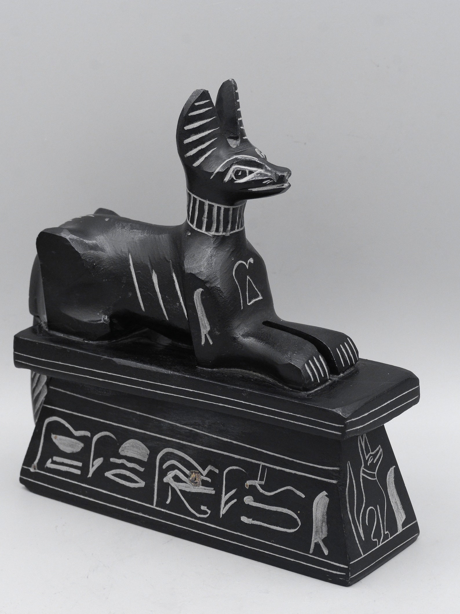 Unique Egyptian God Anubis Statue Vintage Carved Stone Made in - Etsy