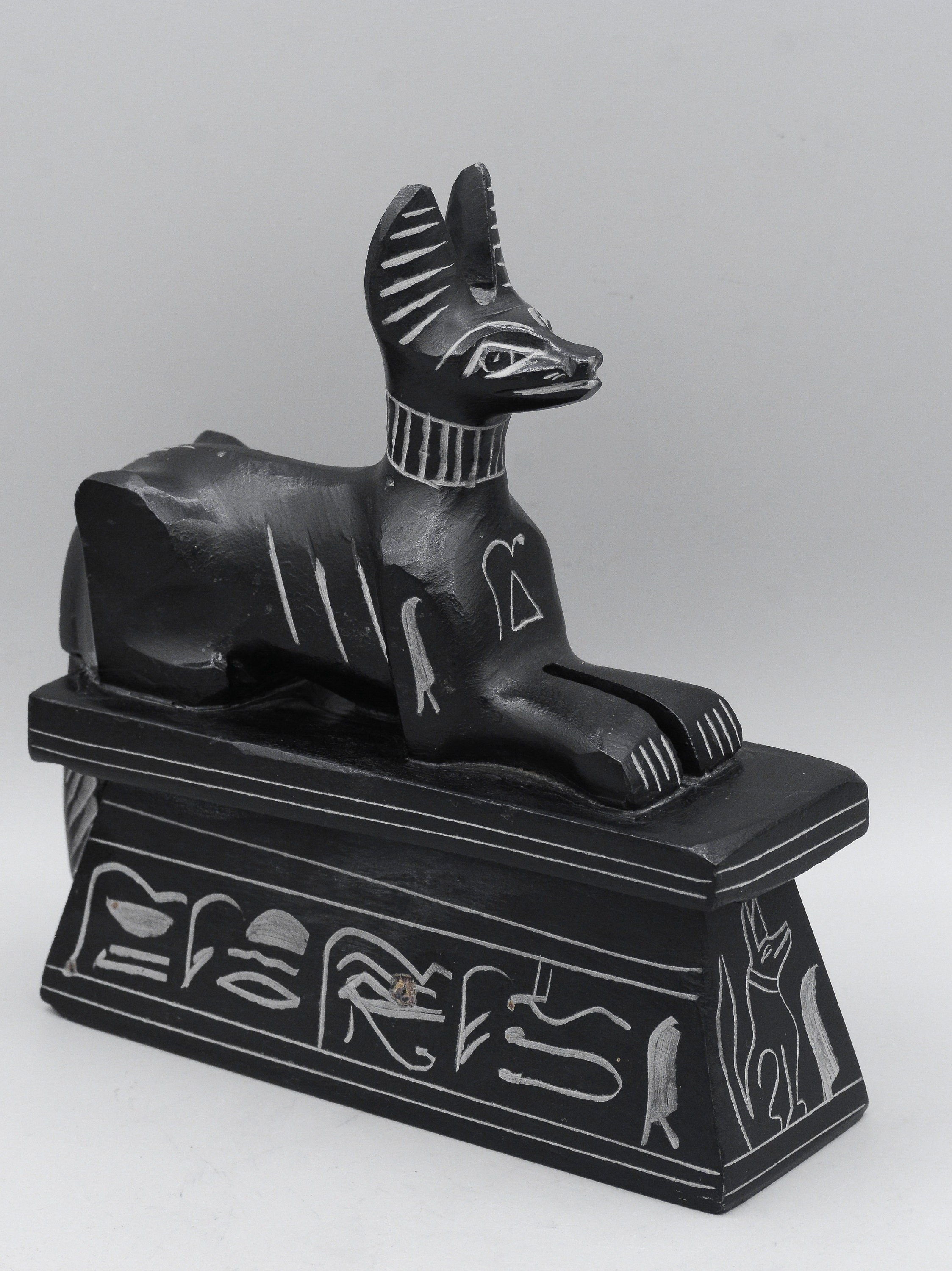 Unique Egyptian God Anubis Statue Vintage Carved Stone Made in | Etsy