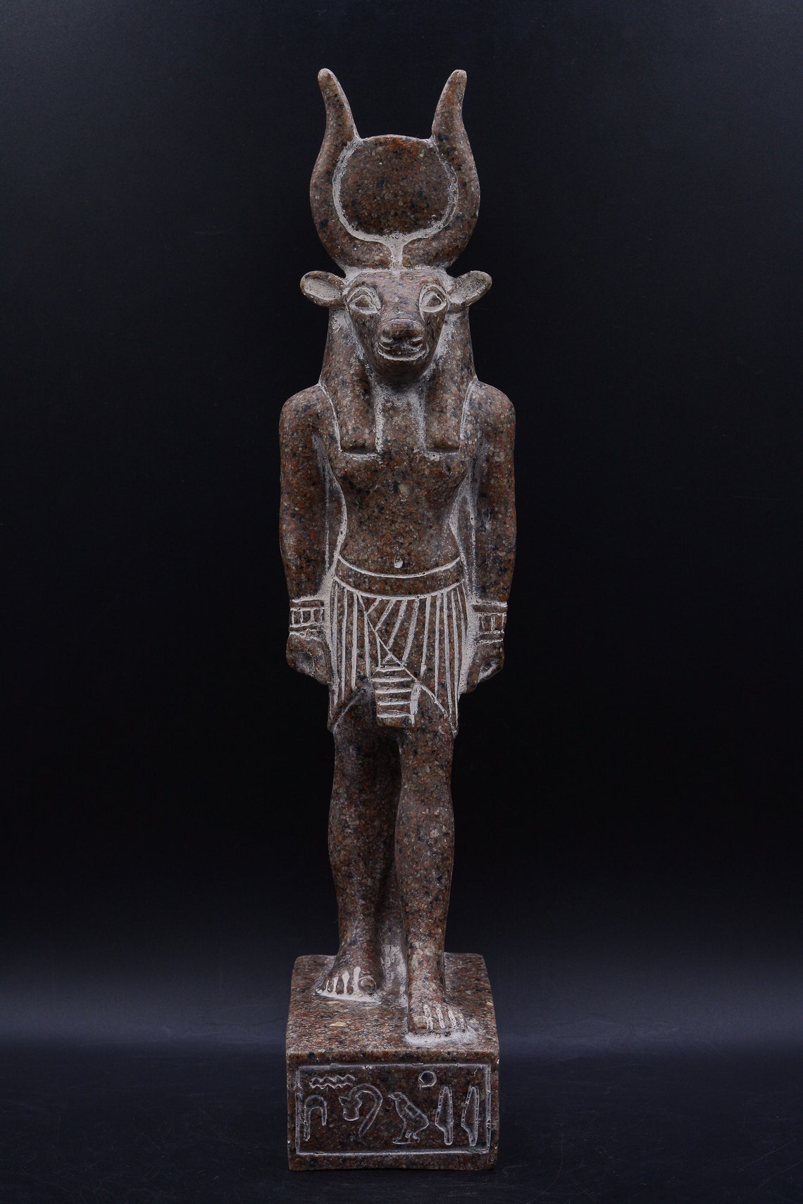 Statue égyptienne Hathor déesse Sculpture pierre de granit 2 | Etsy