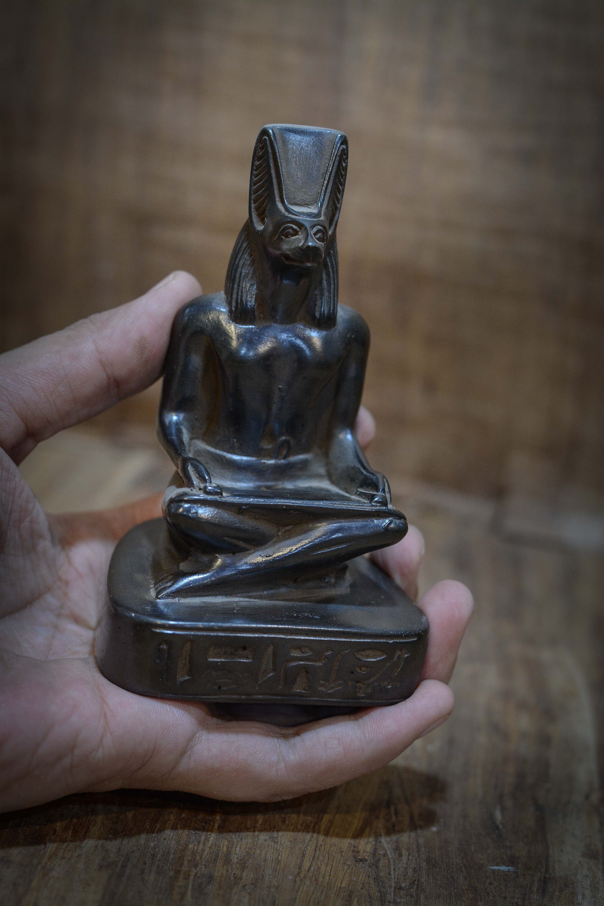 Seated Anubis Statue God of Death Figurine Black Made in Egypt | Etsy