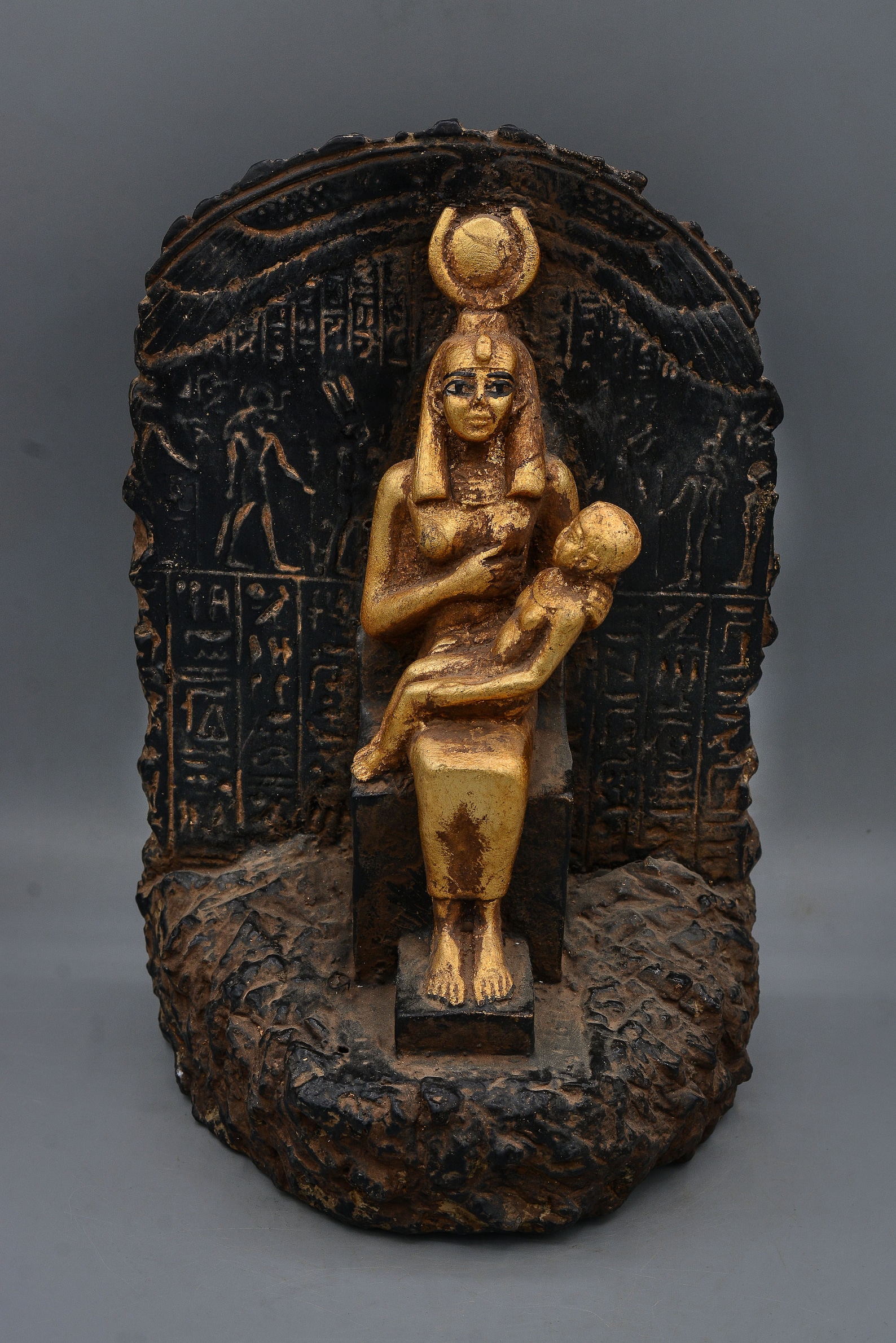 Statue of Isis Goddess of Healing and Magic Nursing the Child | Etsy