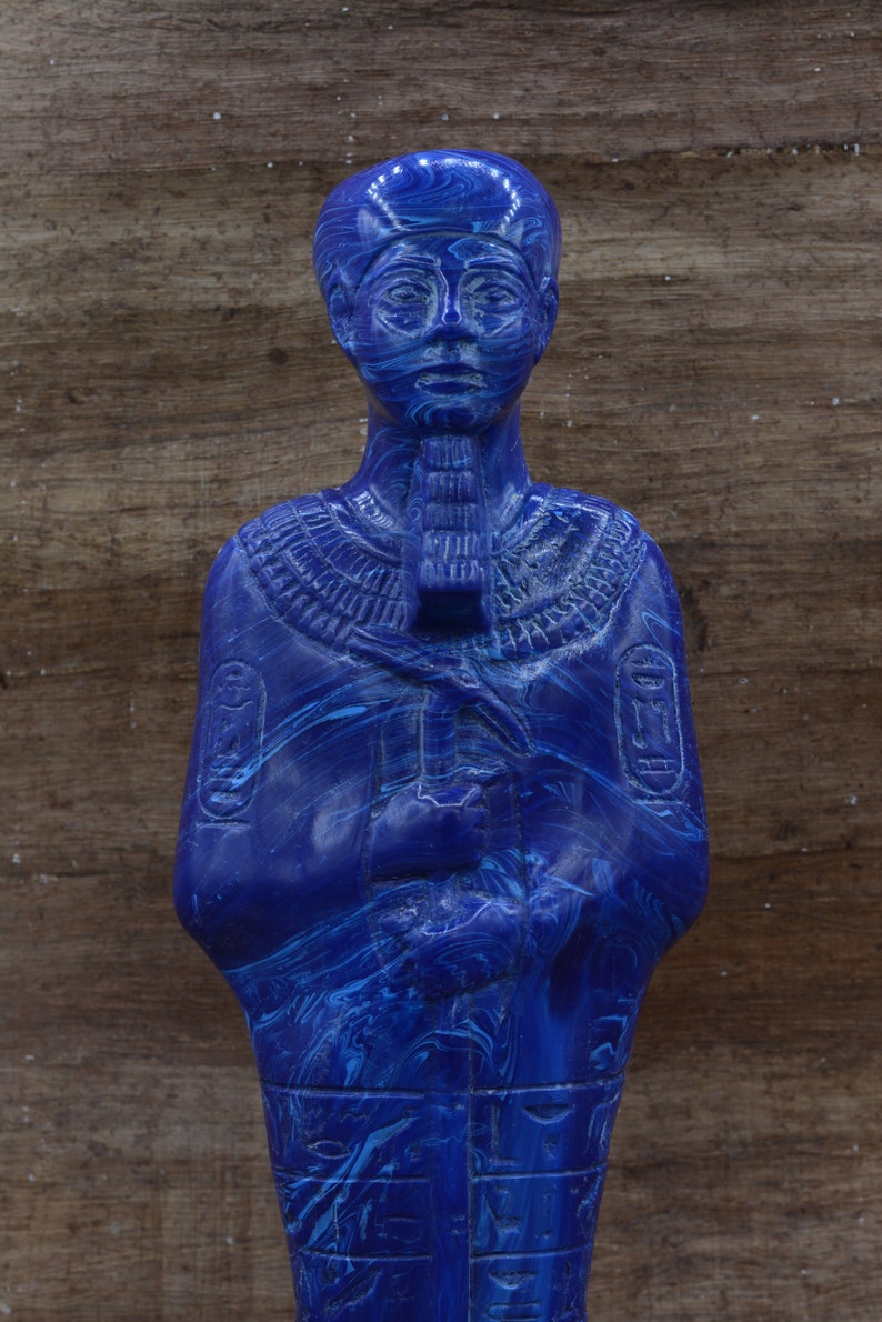 Statue of Egyptian God Ptah Blue Handcrafted Heavy Statue Made - Etsy