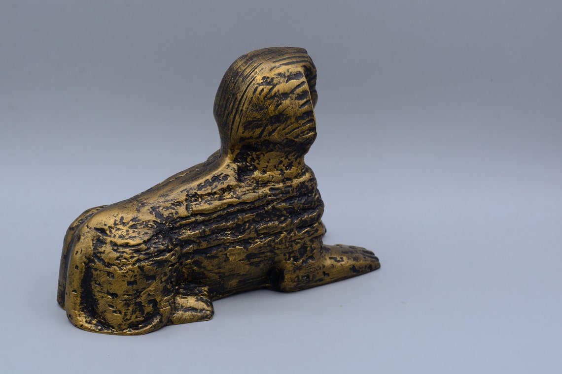 Statue of Egyptian Art Hand Made Sphinx 3 Color Gold / Bronze - Etsy