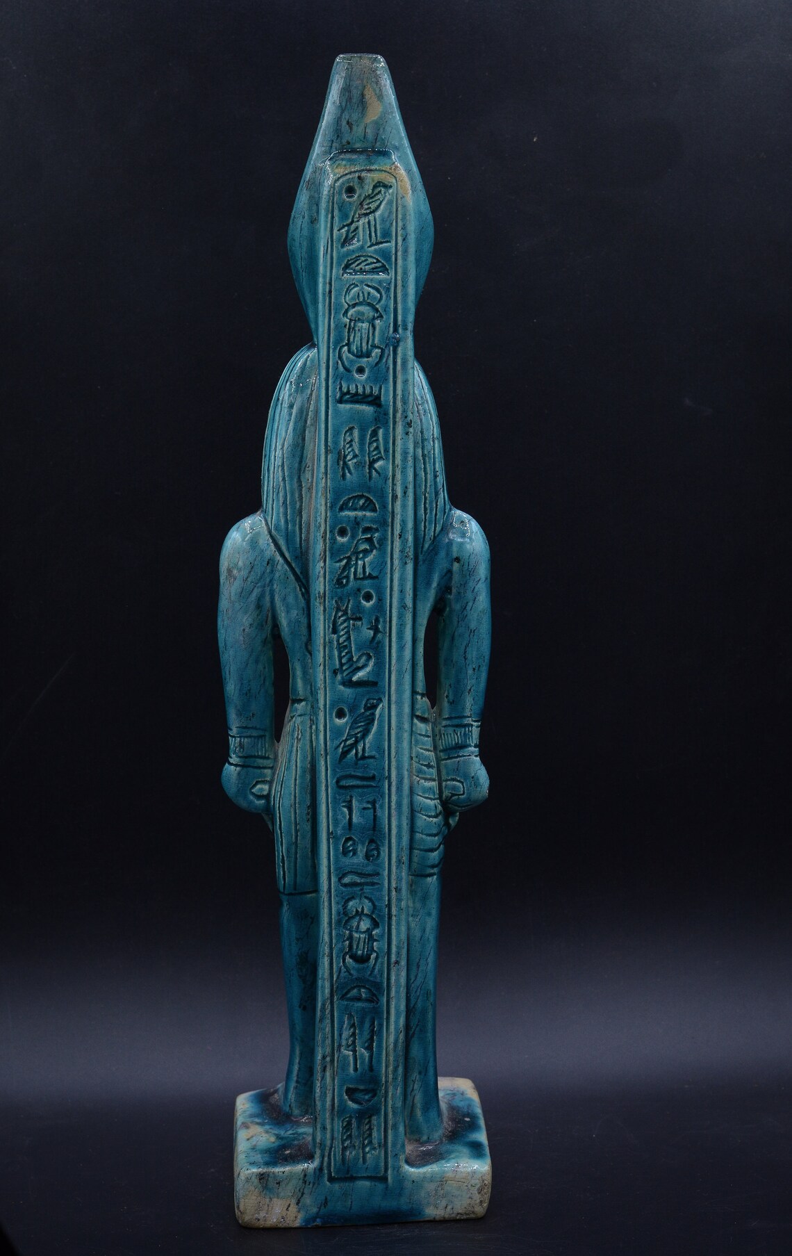 Vintage Statue of Egyptian Art Stone Glazed God Horus Heavy Large 13 ...