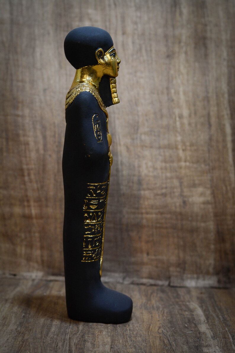 Statue of Ptah God of Memphis and Craftsmen Painted Black Gold - Etsy