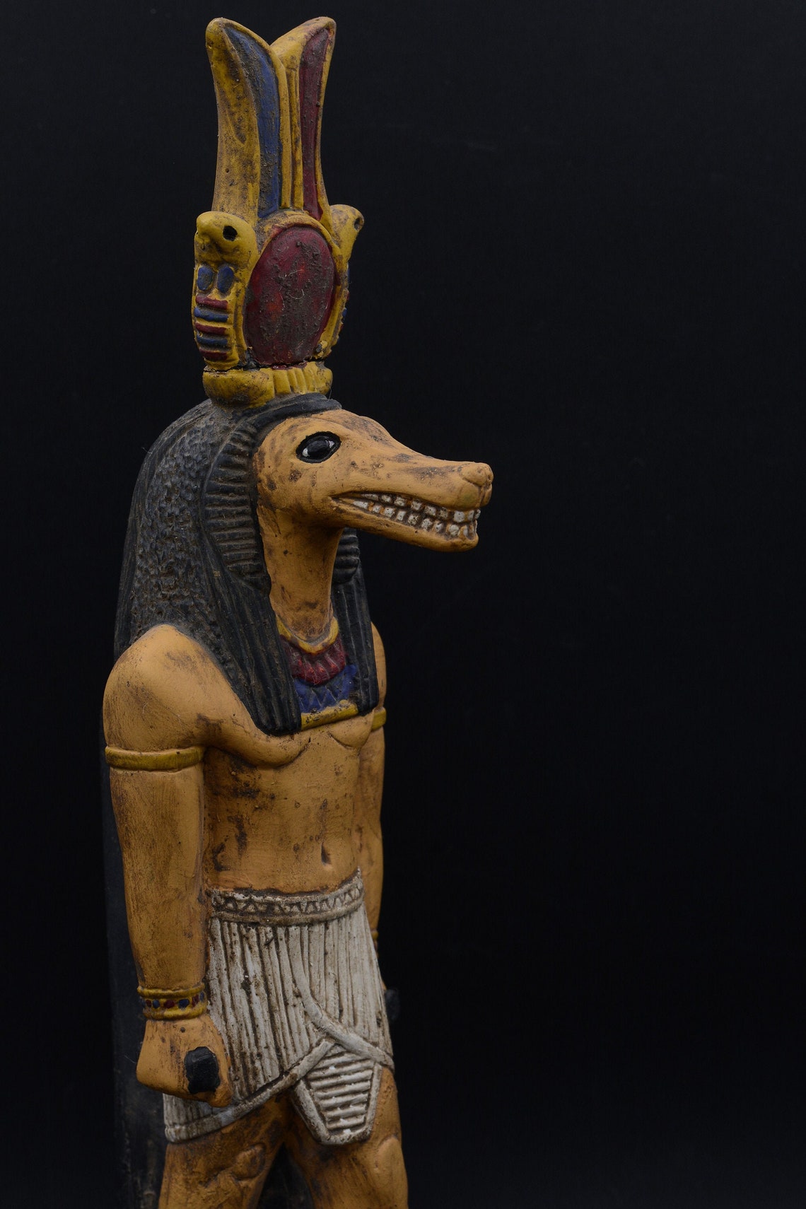 Statue de l'art égyptien antique Sobek Crocodile Dieu du Nil 2 style ...