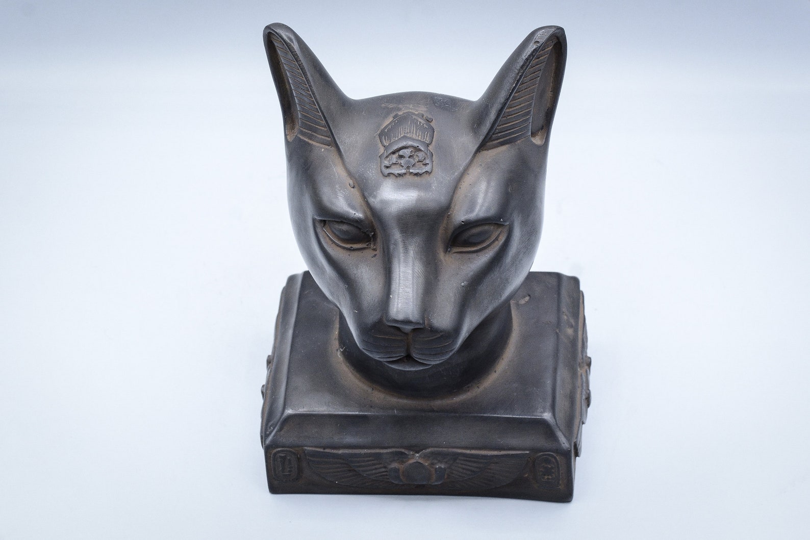 Statue of Egyptian Goddess Cat Bastet Head 3 Size Black Made in Egypt ...