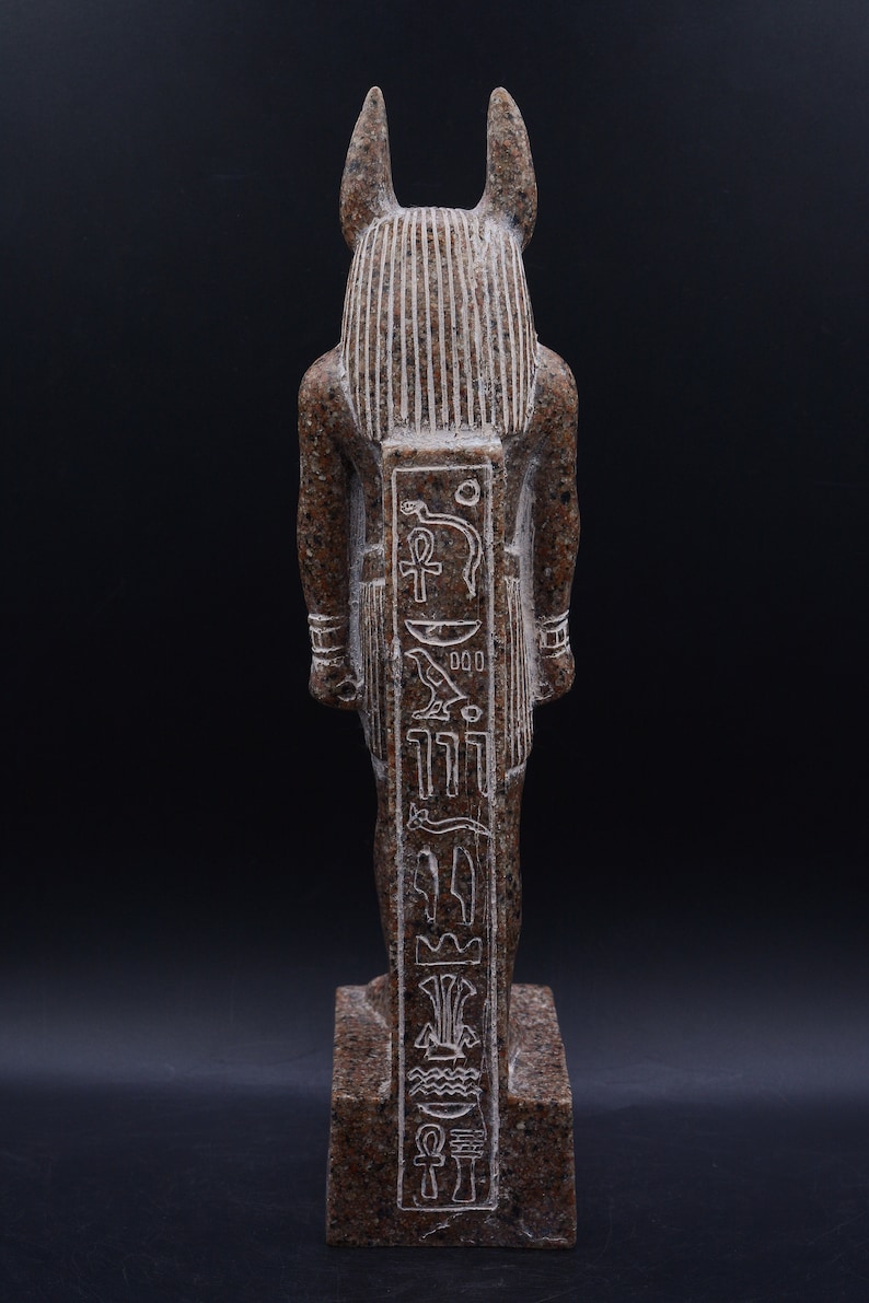 Statue of Egyptian God Anubis Large Granite Heavy Stone 2 | Etsy