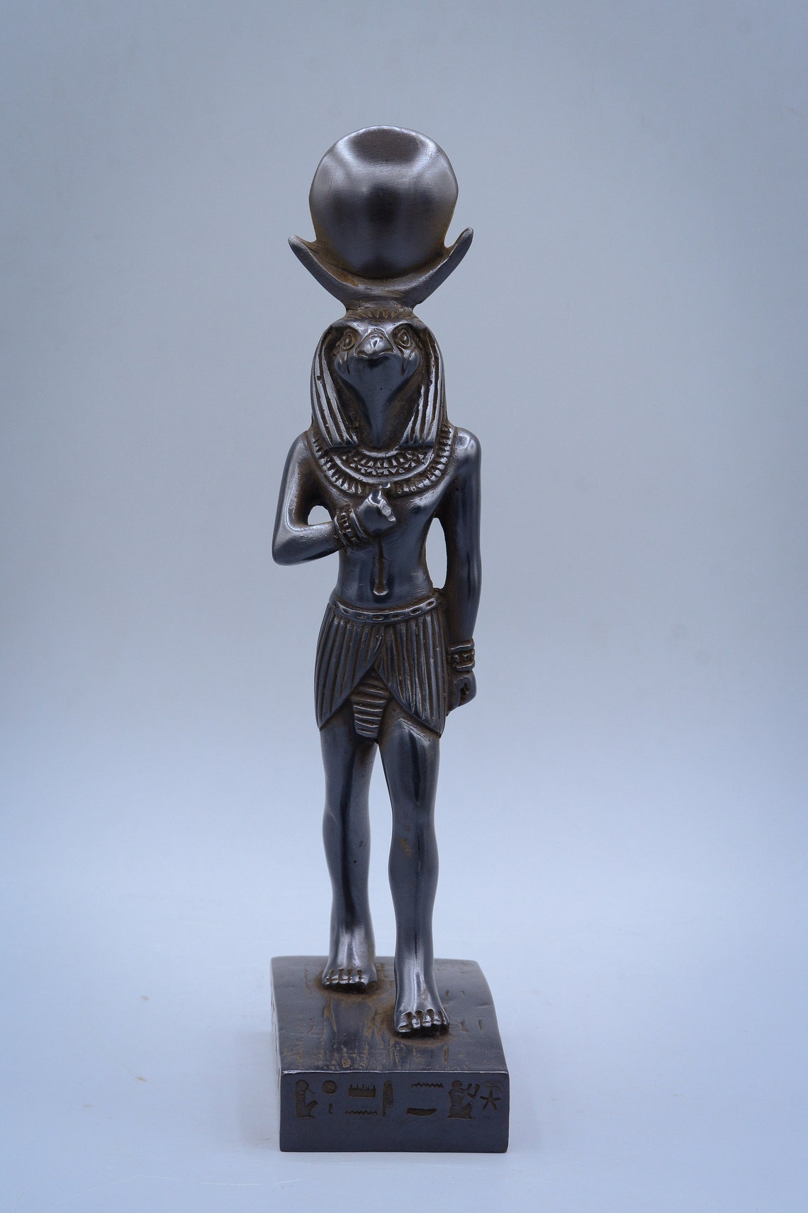 Ancient Egyptian Statue of Sun God Ra Harakhte Crowned With a Solar ...