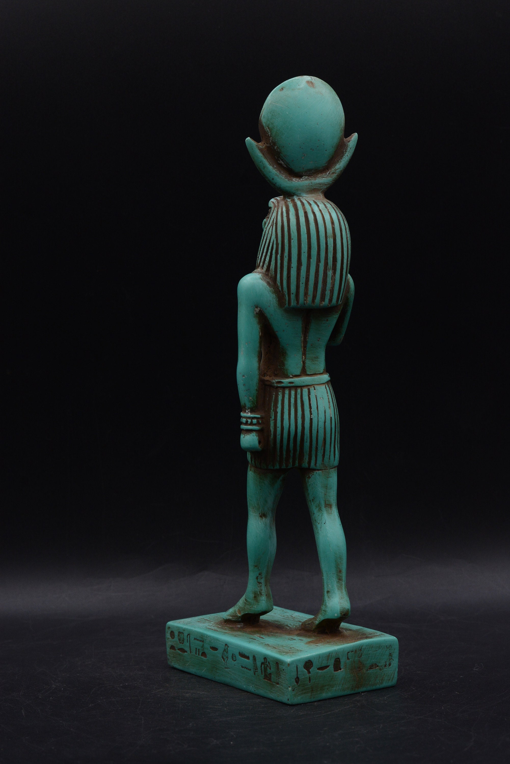 Statue of Ra Harakhte Sun God Crowned With a Solar Disk Green | Etsy