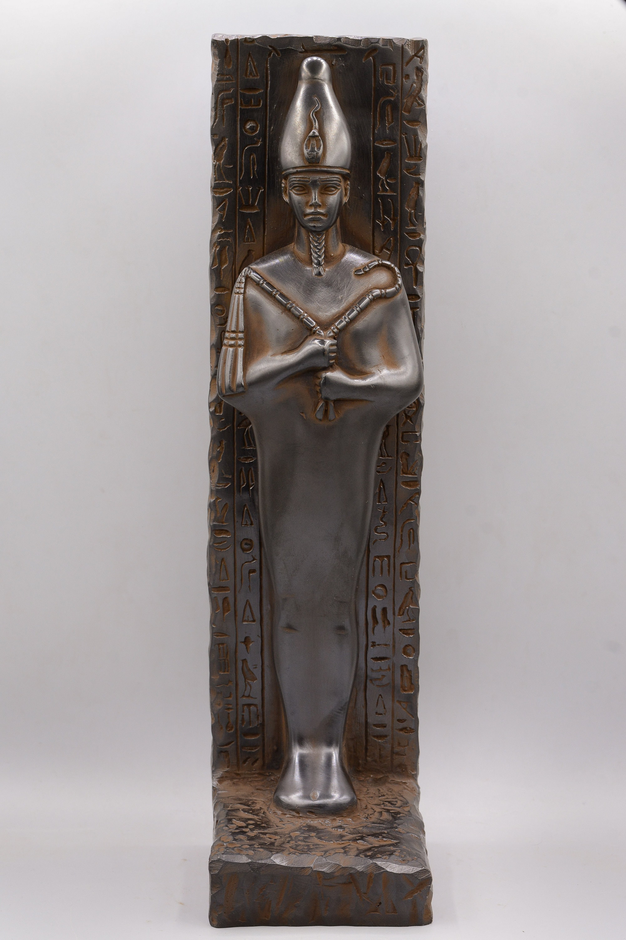 Statue Osiris Large Stela Relief Heavy Black Pharaonic - Etsy
