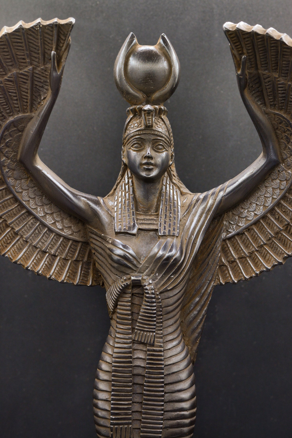 Statue of Egyptian Goddess Isis Opening Wings of Protection | Etsy