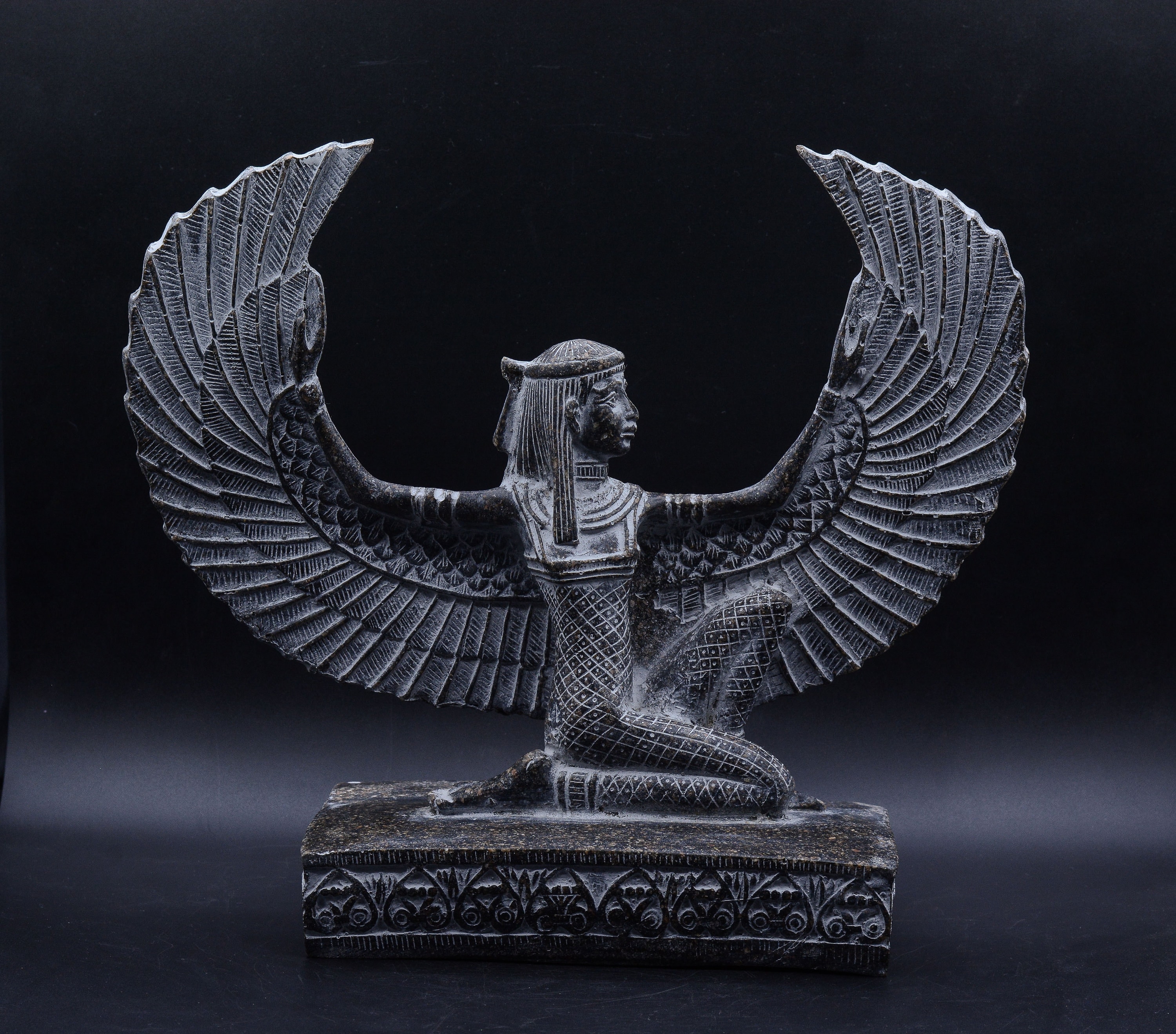 Isis Wings Goddess Statue Large Sculpture Granite Stone Heavy - Etsy Norway