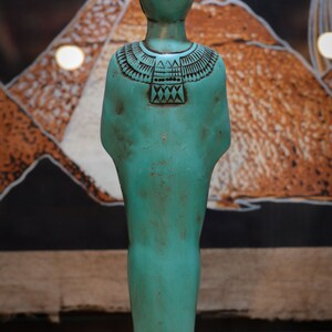 Statue of Egyptian God Ptah Green Handcrafted Painted Heavy Made in ...