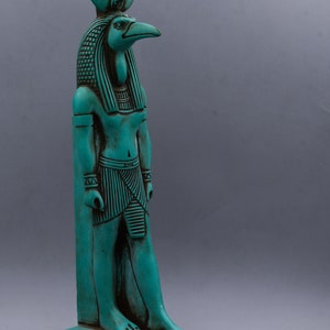 Statue Thoth God of Knowledge Green Large Ancient Egyptian Art Made in ...