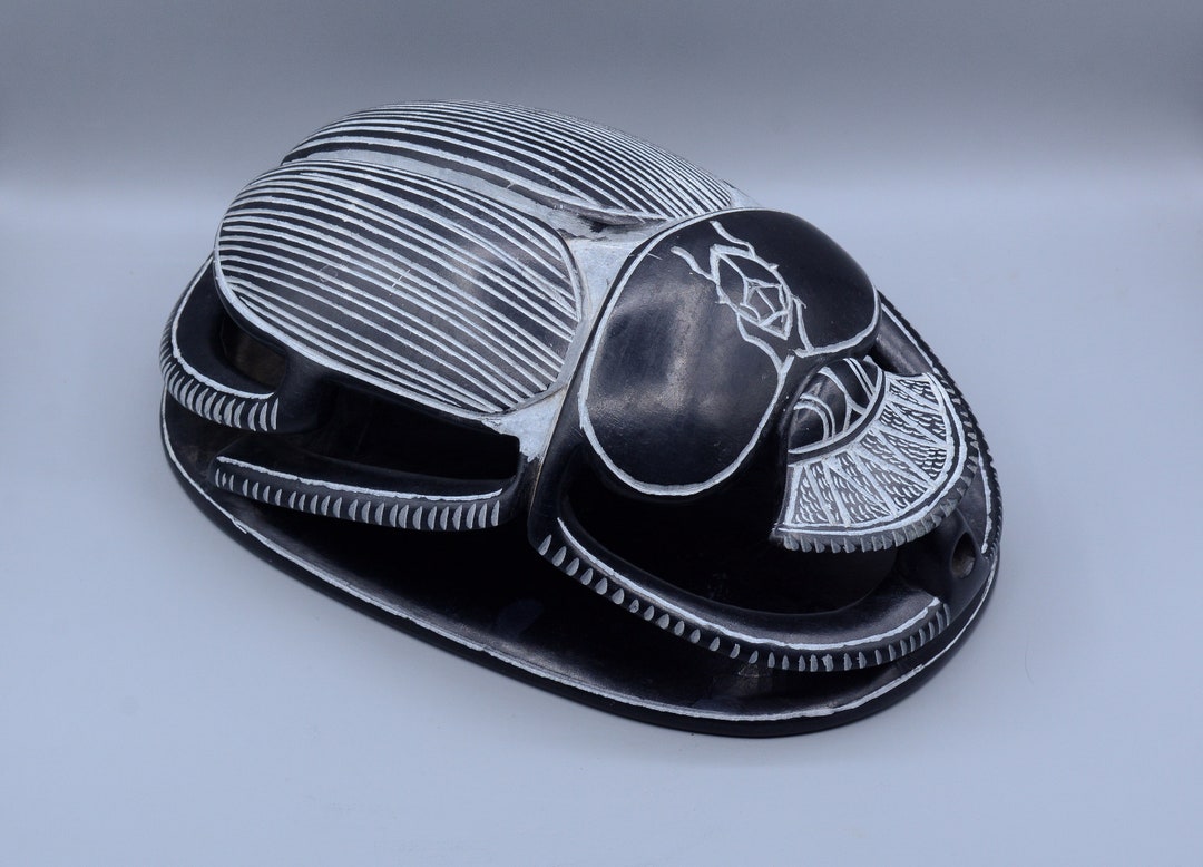 Unique Egyptian Art Big Scarab Amulet Beetle Very Heavy Large Sculpture ...