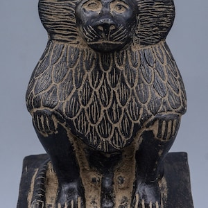 Statue of Thoth Baboon Seated Monkey (moon God Thoth) and Wisdom ...