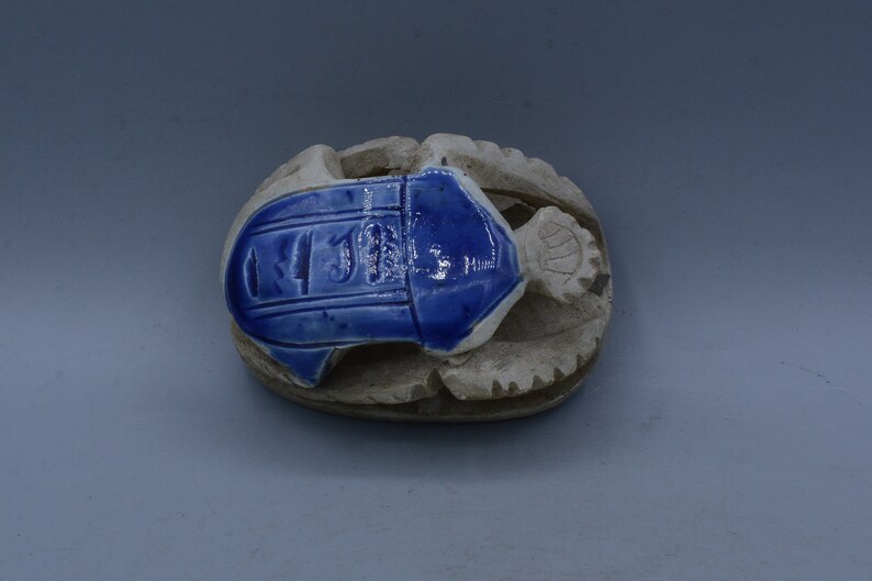 Vintage Egyptian Antique Art Set of 4 Scarab Amulet Sculpture Stone ...