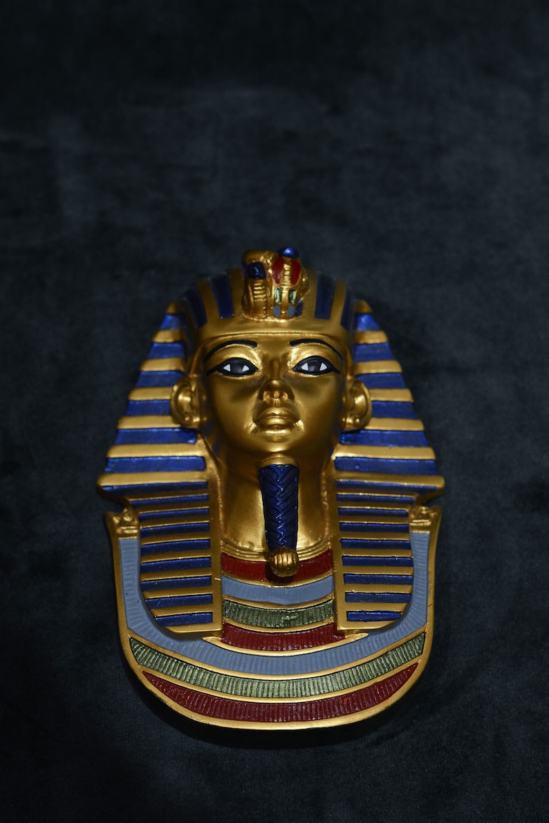 Unique Ancient Egyptian King Tutankhamun Mask Hand Painted 2 - Etsy