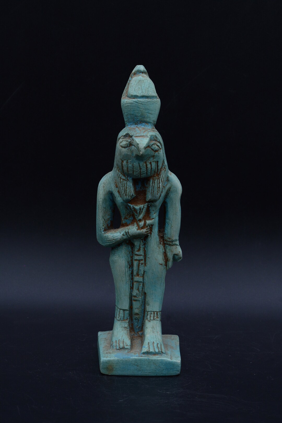 Unique Statue of Egyptian Falcon Bird God Horus Carved Stone Made in ...