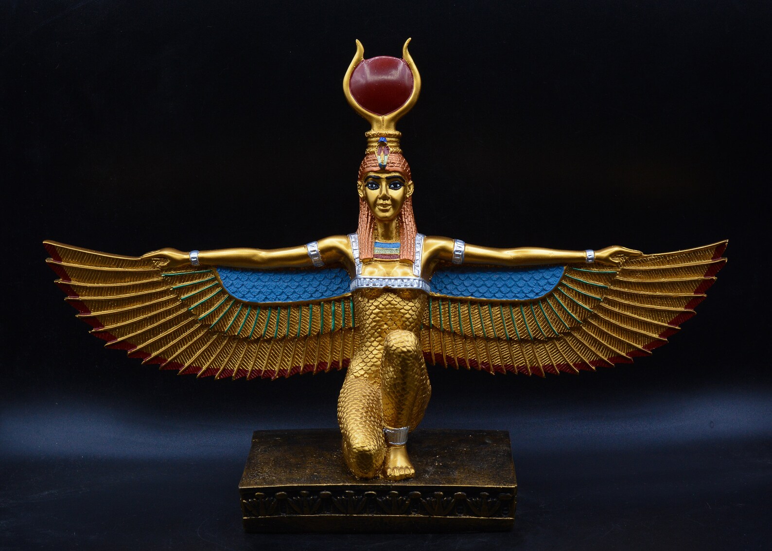 Egyptian Goddess Isis Open Wings Large Statue (2 Style) Made in Egypt ...