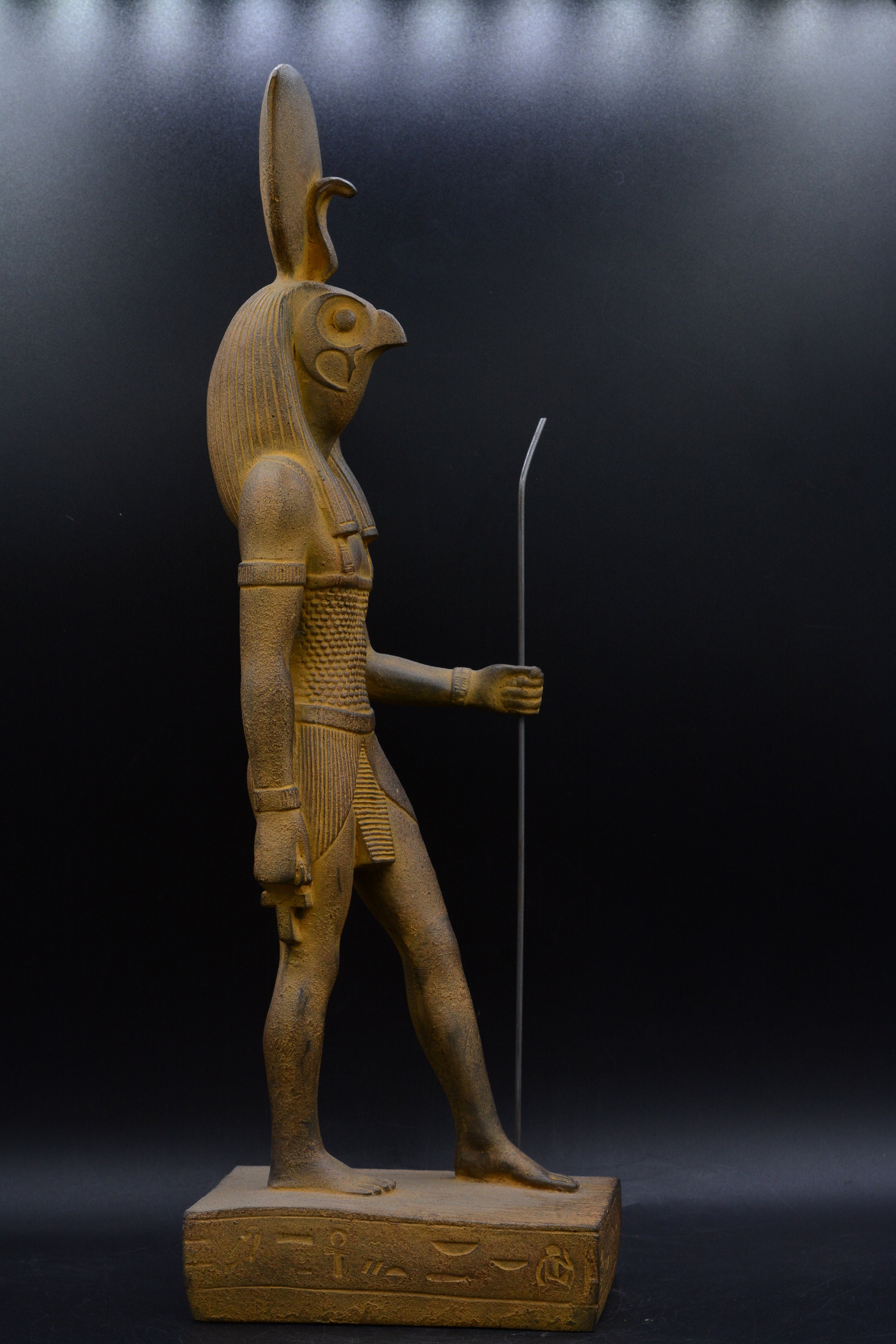 Statue of Ra Harakhte Sun God Crowned With a Solar Disk Unique Black ...