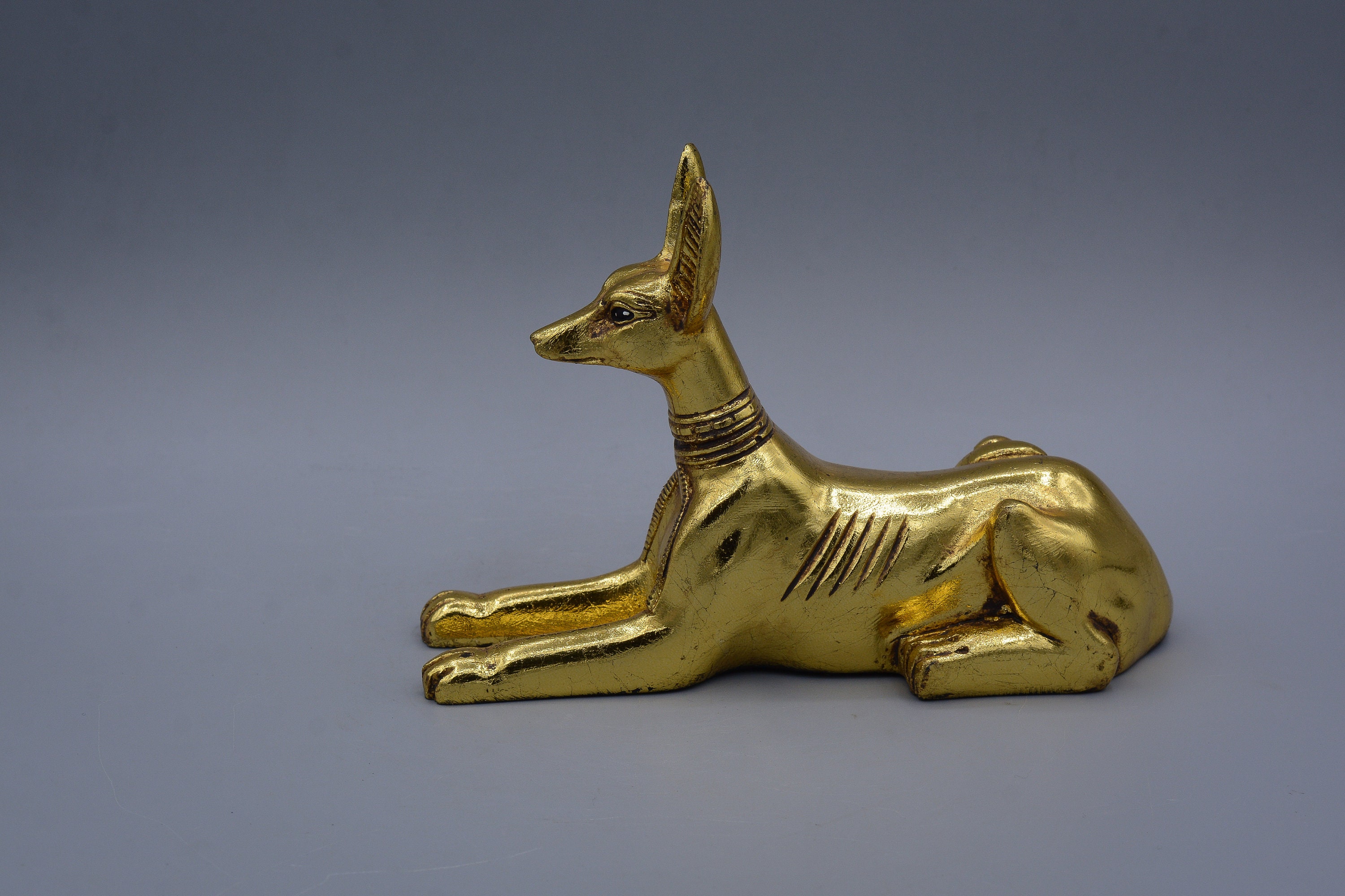 Egyptian God Anubis Dog Jackal Figurine statue 2 color gold | Etsy