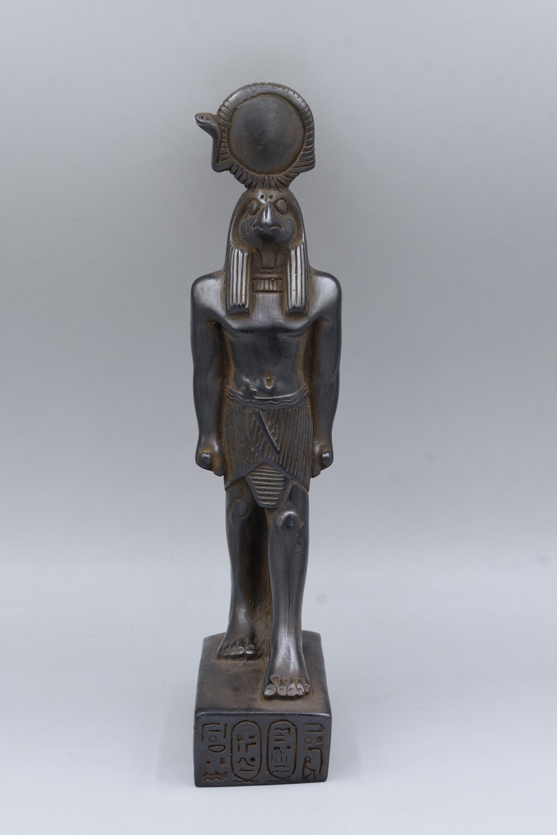 Statue of Ra Harakhte Sun God crowned with a solar disk made | Etsy