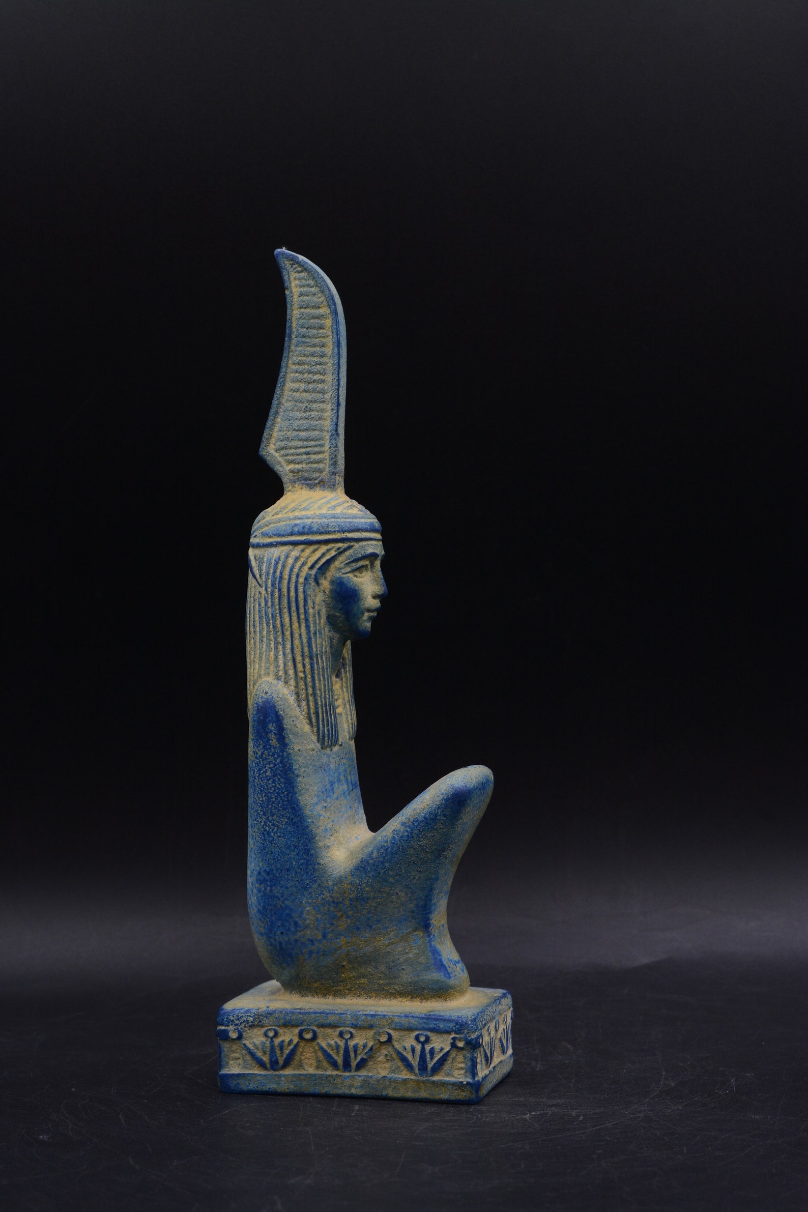 Statue Maat Goddess of Balance and Truth Blue Figurine Handmade ...