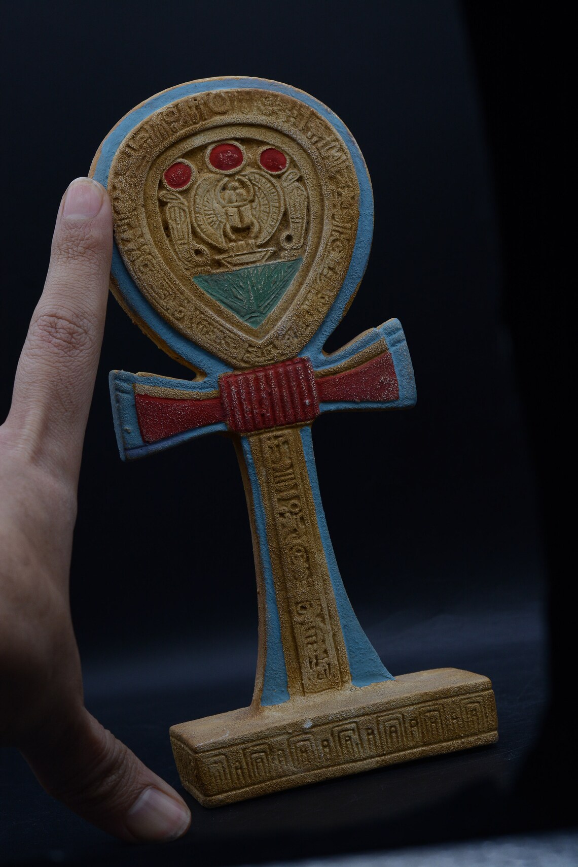 Unique the Ankh (key of Life) Symbol Hieroglyphic With Scarab Winged ...