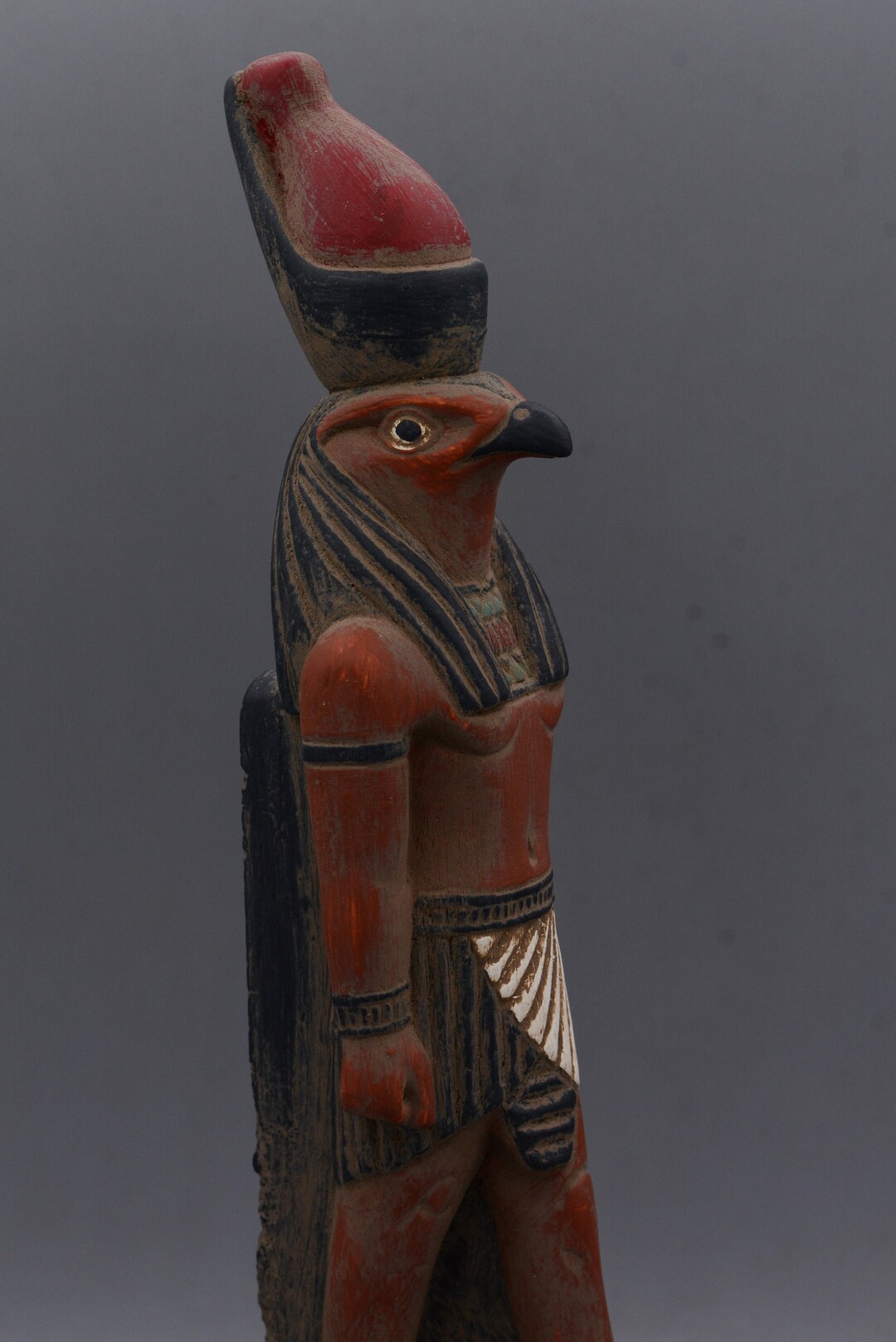Statue Falcon Headed God Horus Standing Unique Art Museum Sculpture ...