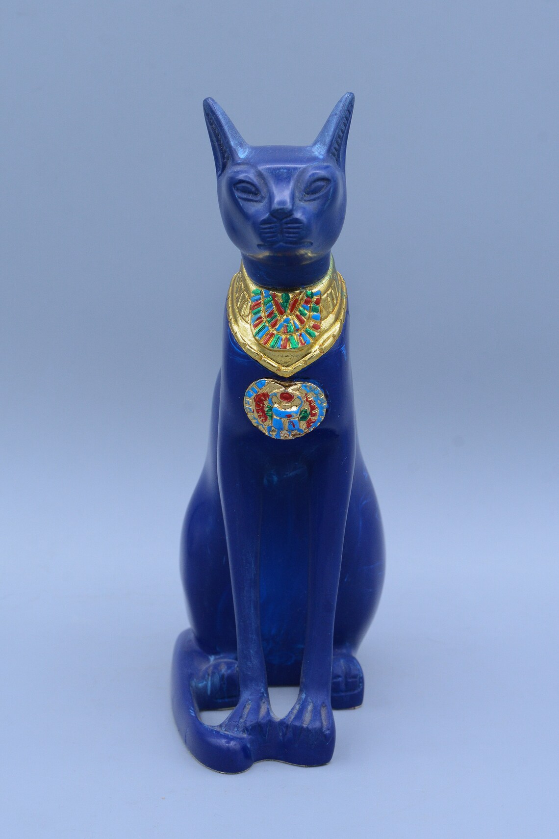 Statue de la déesse égyptienne chat Bastet 3 couleur / bleu / - Etsy France